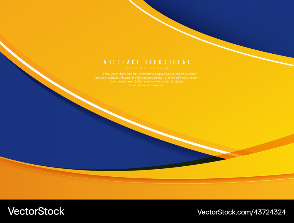 Abstract yellow and blue background modern banner Vector Image