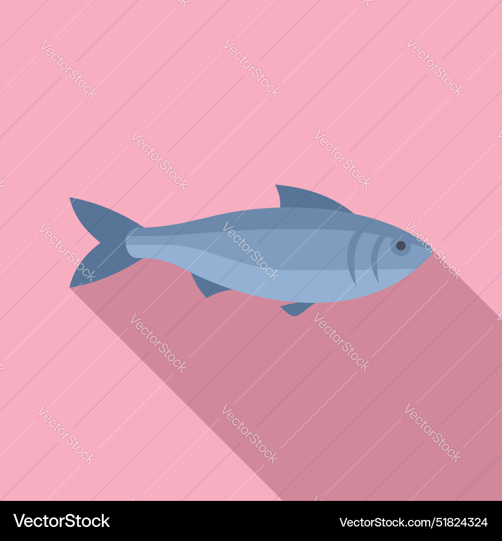 Atlantic herring fish swimming in flat design Vector Image