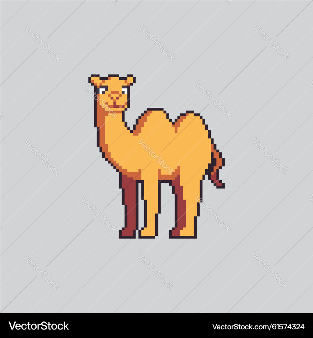 Pixel Art Desert Camel Icon – Royalty-Free Vector | VectorStock