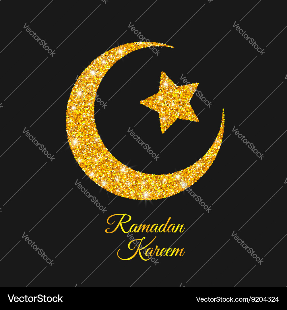 Ramadan Crescent Moon Islamic Symbol Royalty Free Vector