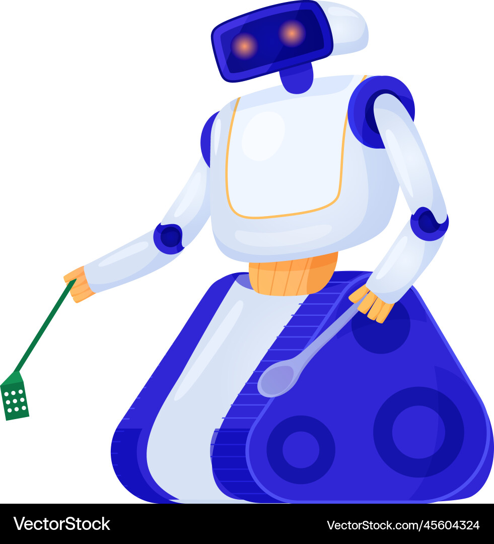 Robot flat Royalty Free Vector Image - VectorStock