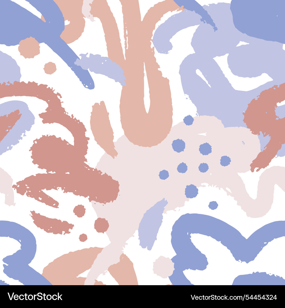 Seamless abstract art pattern random brush Vector Image