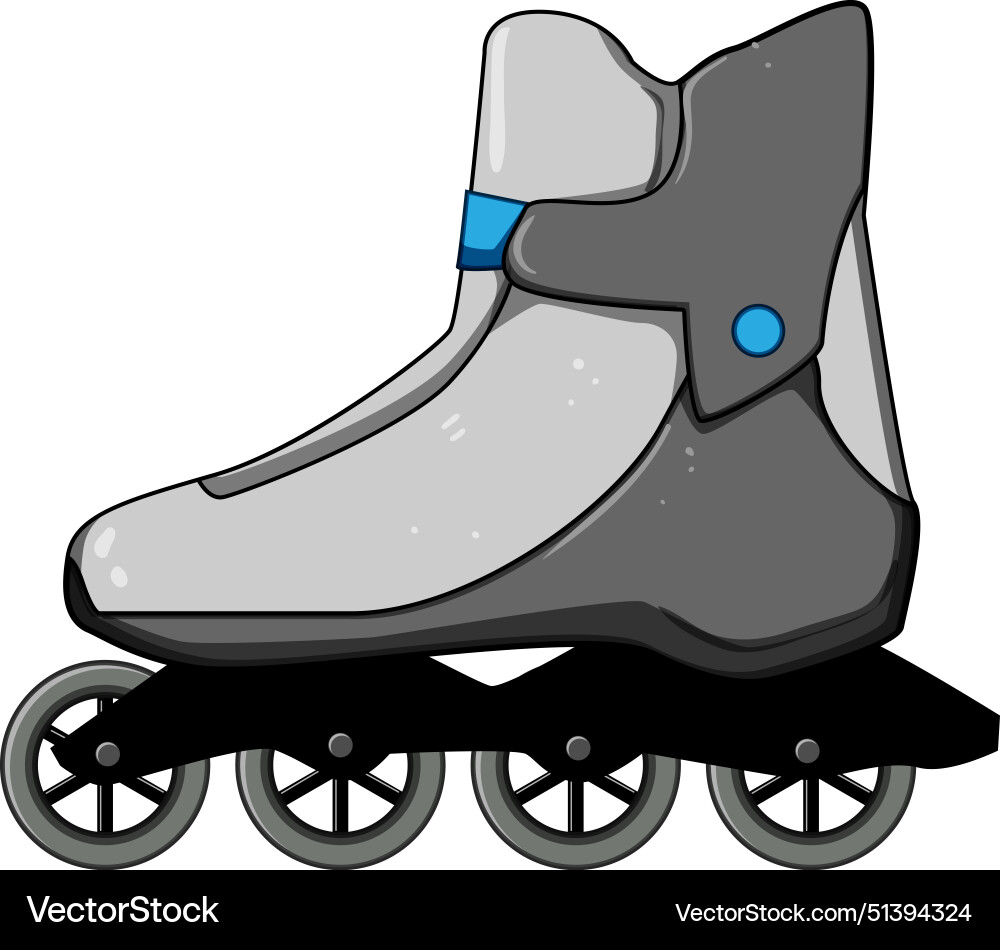 Speed inline skates cartoon Royalty Free Vector Image