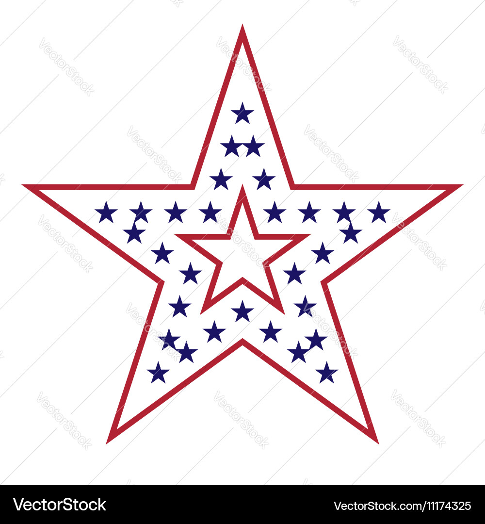 American star sign Royalty Free Vector Image - VectorStock