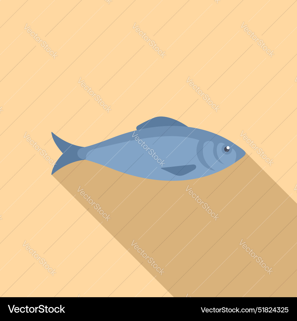 Atlantic herring fish swimming side view icon Vector Image