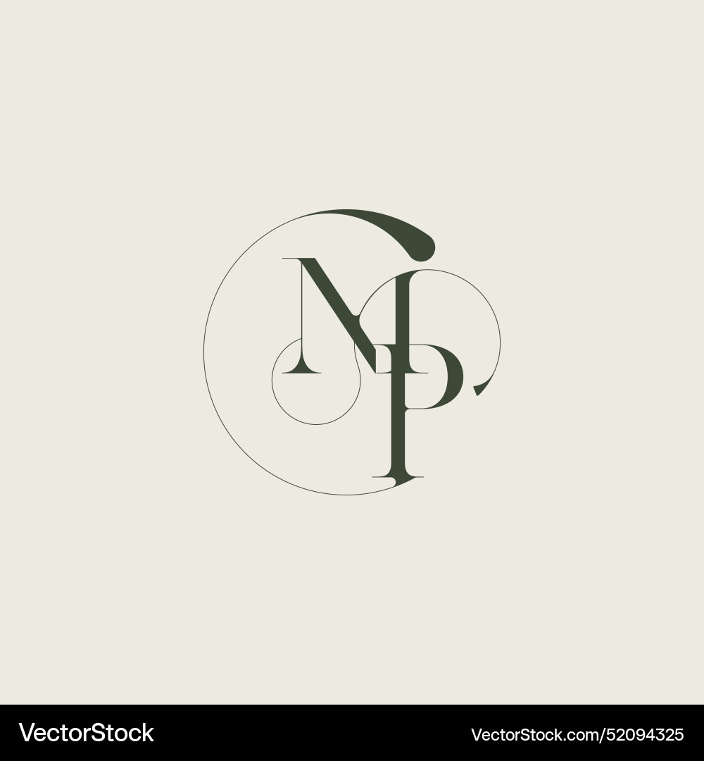 Beautiful monogram initial elegant line concept – Royalty-Free Vector ...