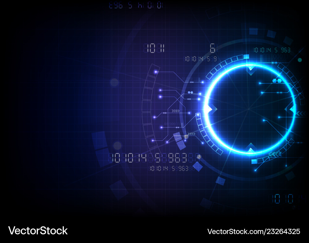 Deep blue futuristic game technology Royalty Free Vector