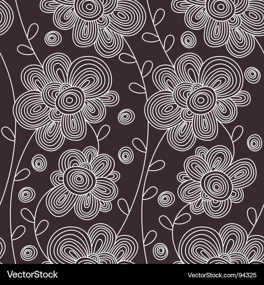 Elegant Floral Swirl Pattern Royalty Free Vector Image