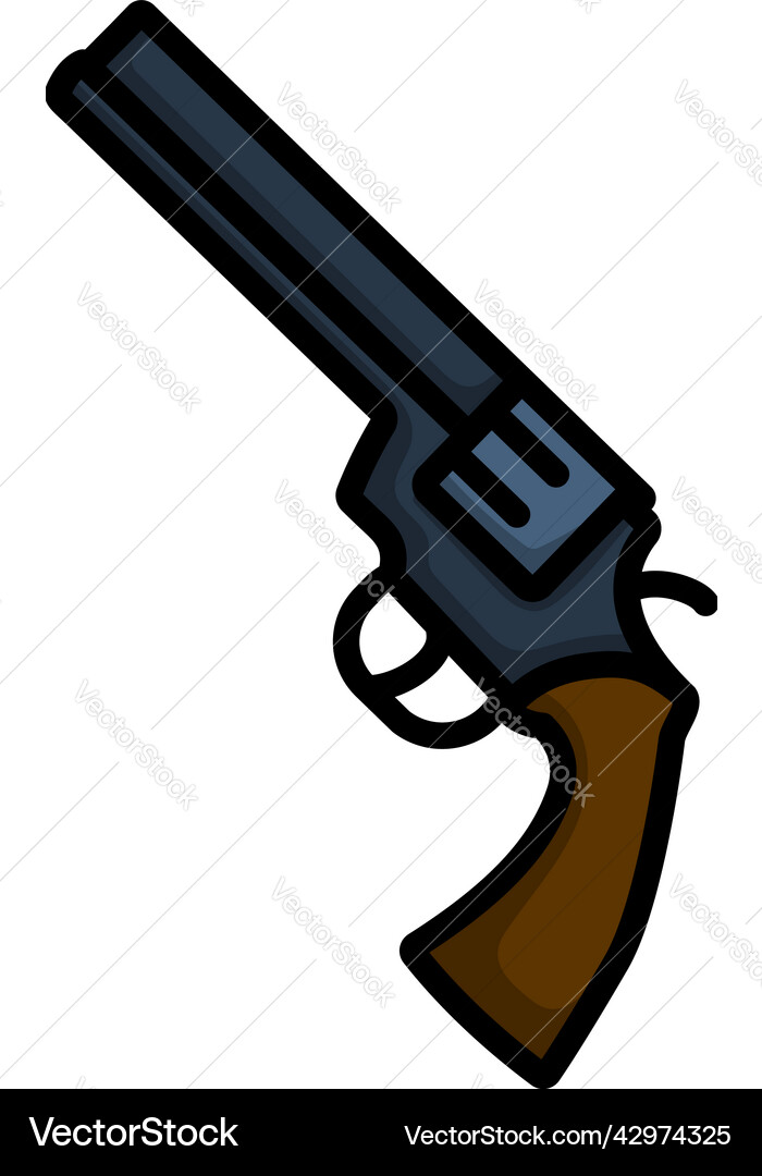Revolver gun icon Royalty Free Vector Image - VectorStock