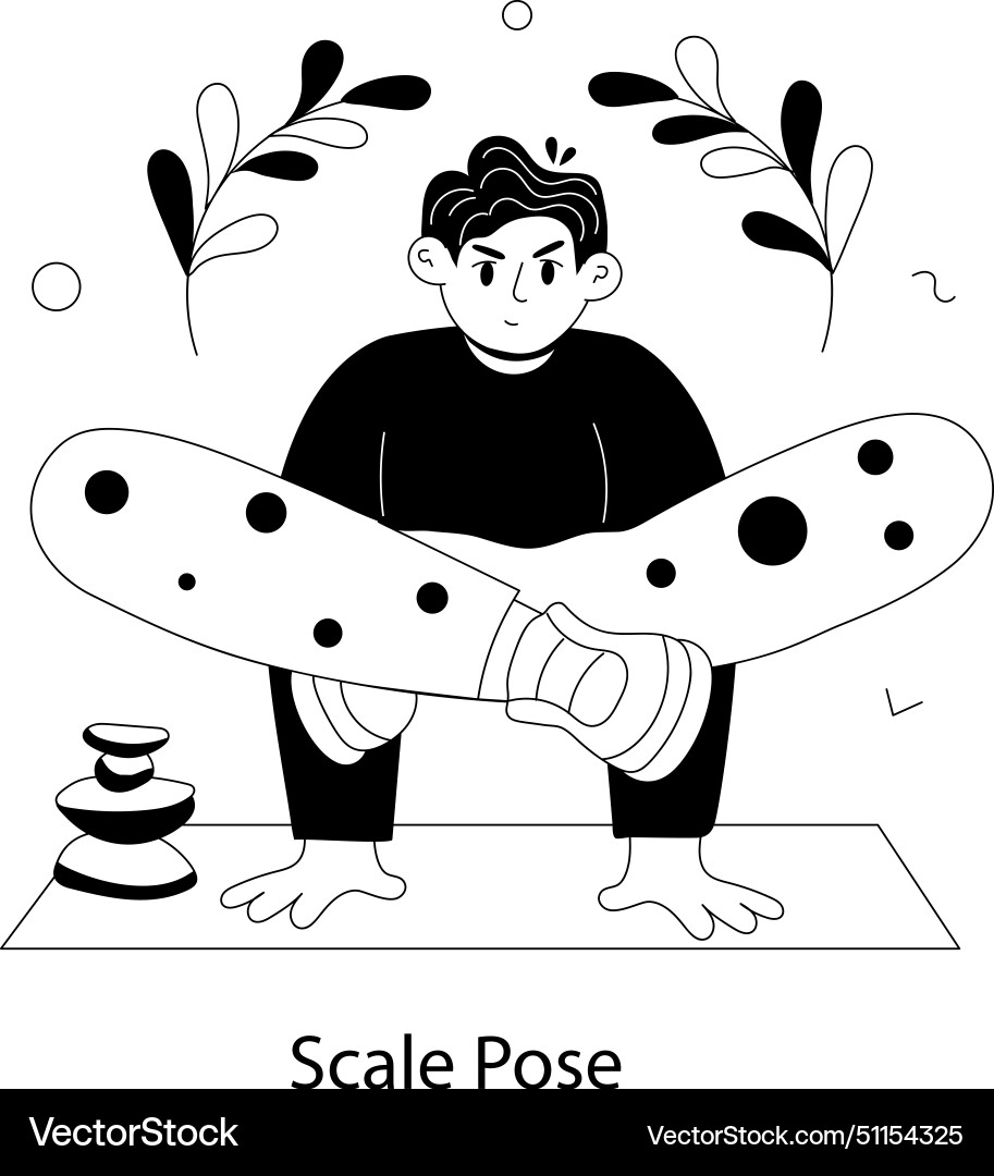Scale pose Royalty Free Vector Image - VectorStock