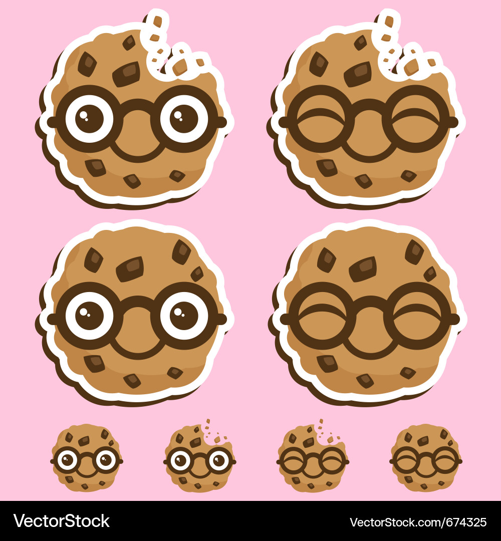 Smart cookie cartoon Royalty Free Vector Image