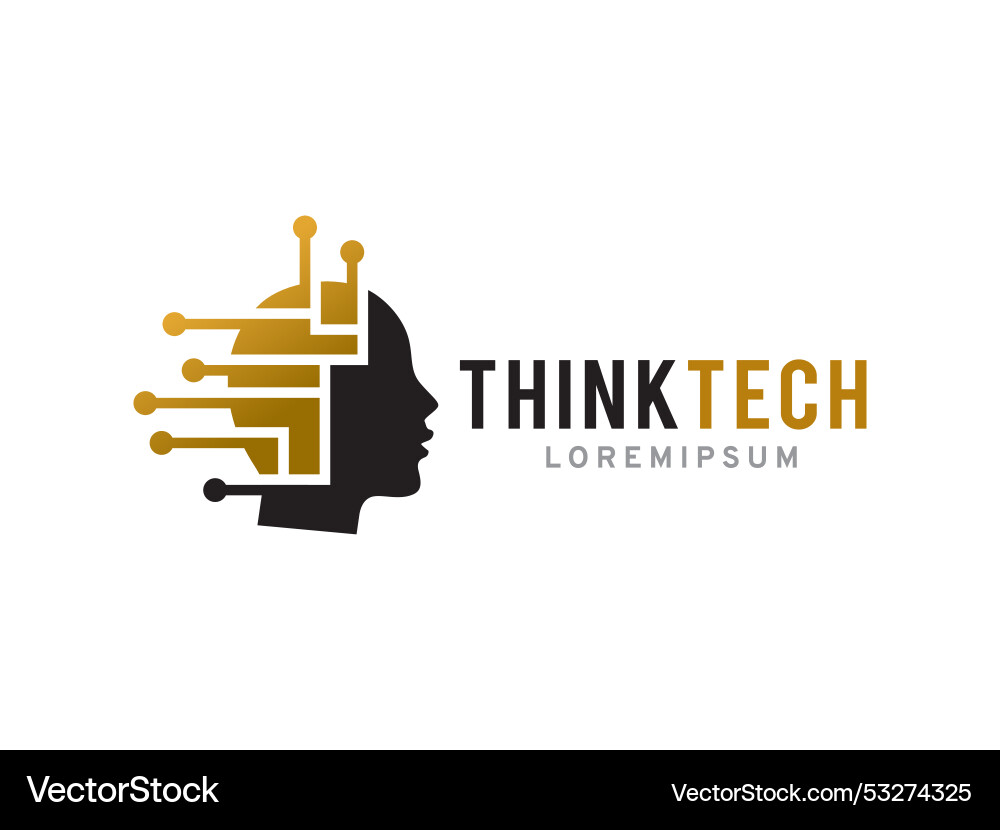 Think technology logo symbol or icon template Vector Image