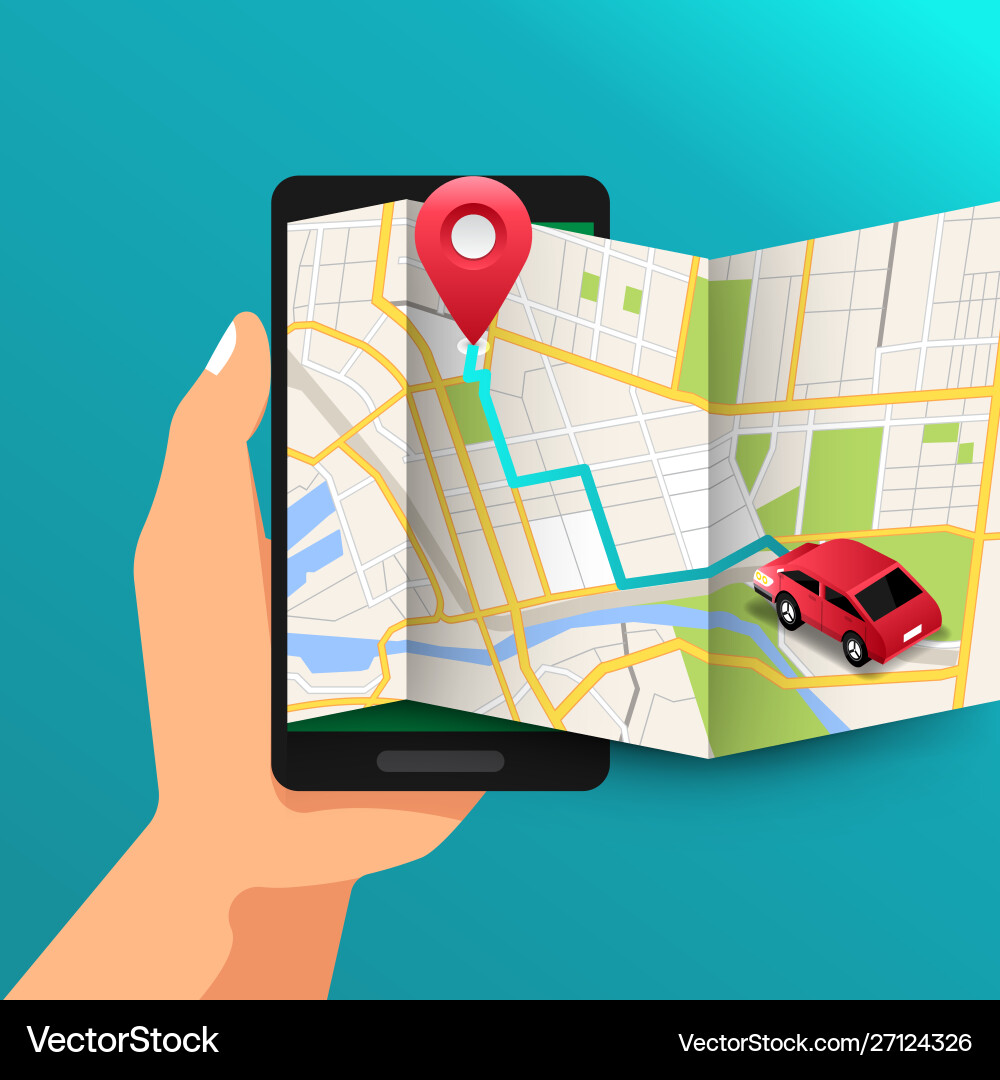 Location navigator concept Royalty Free Vector Image