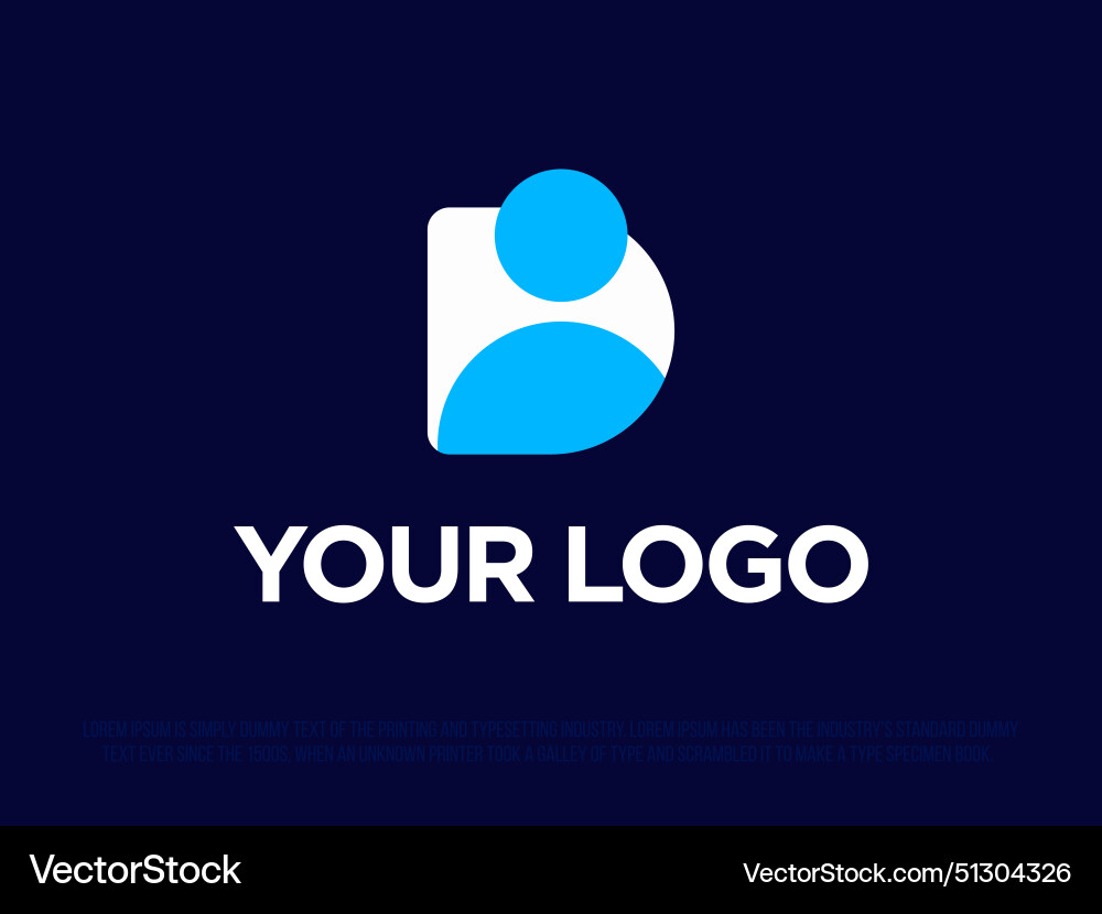 Modern professional logo in the shape Royalty Free Vector