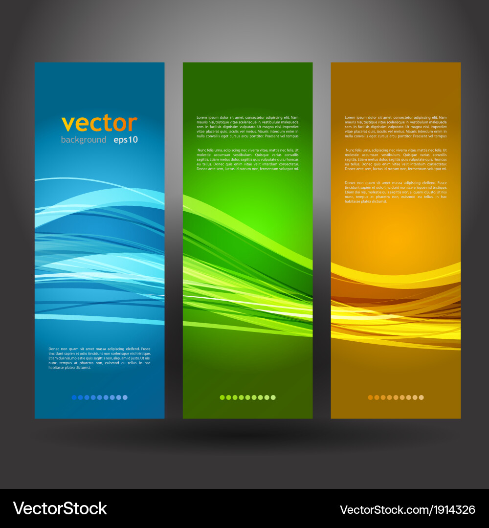 Modern Wave Banners Royalty Free Vector Image - VectorStock