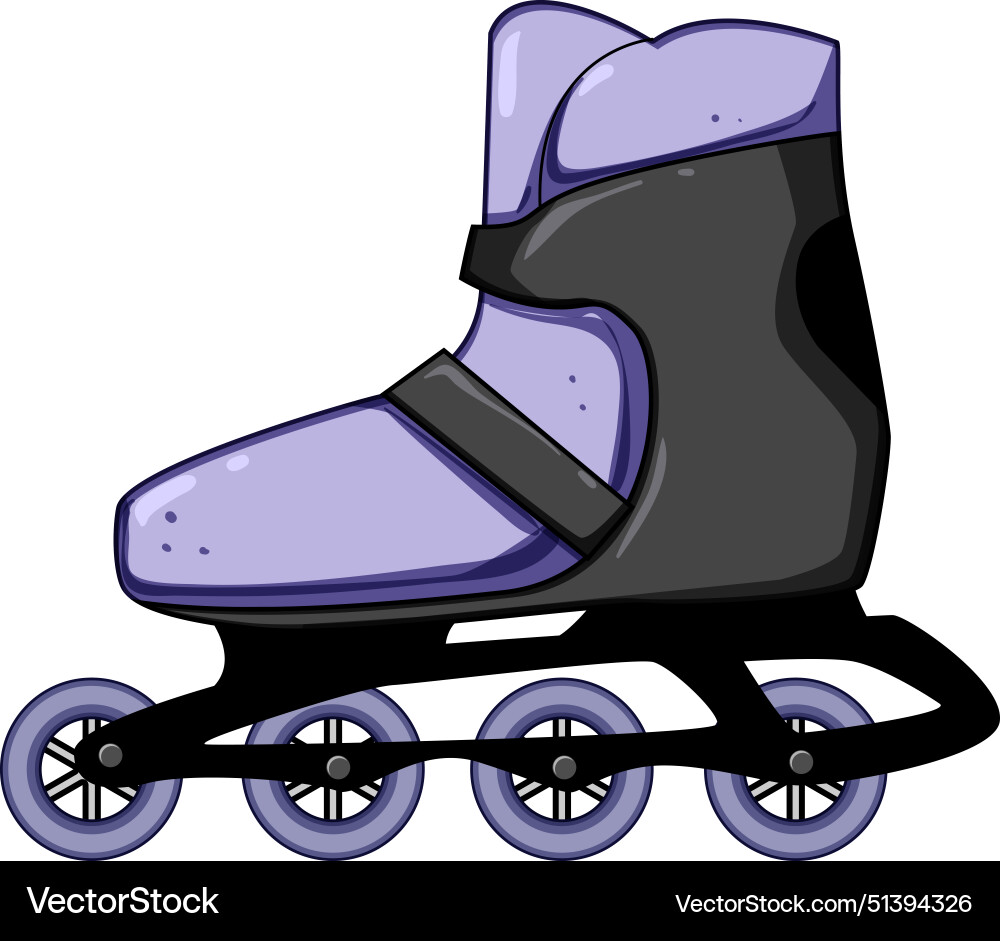 Rink inline skates cartoon Royalty Free Vector Image