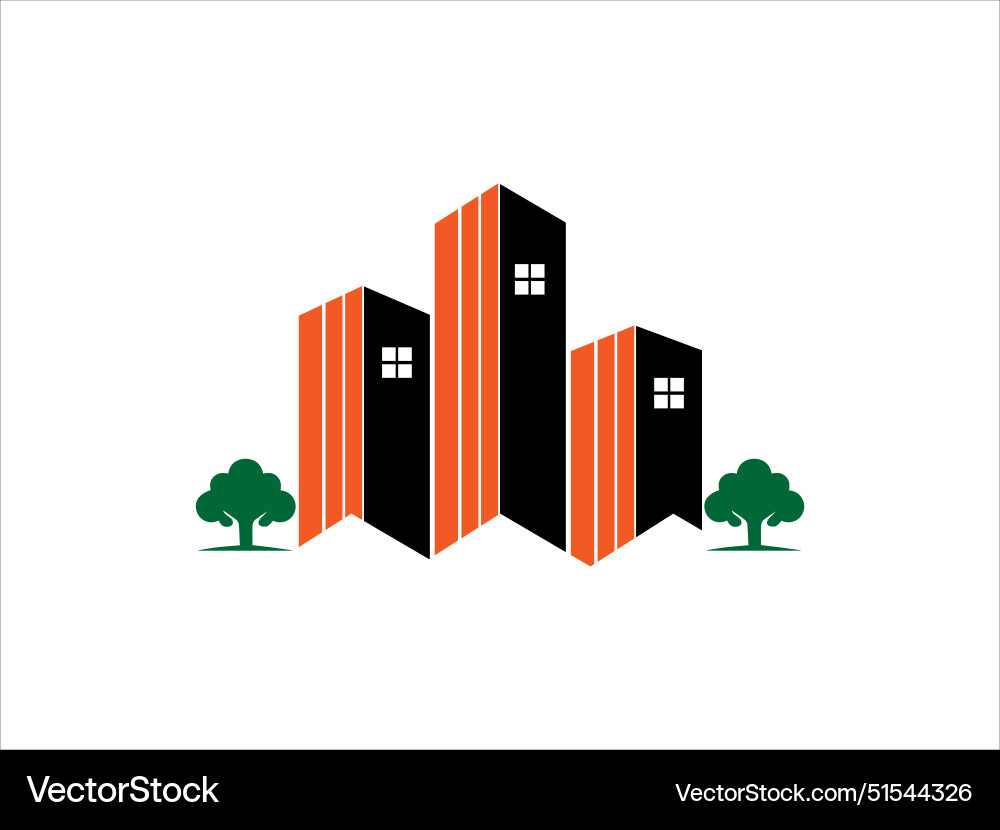 Simple house logo design Royalty Free Vector Image