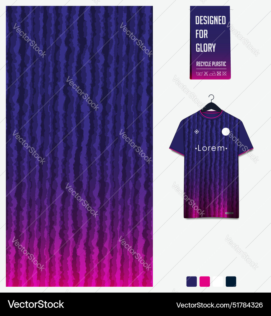 Soccer jersey design in scratch stripe pattern Vector Image