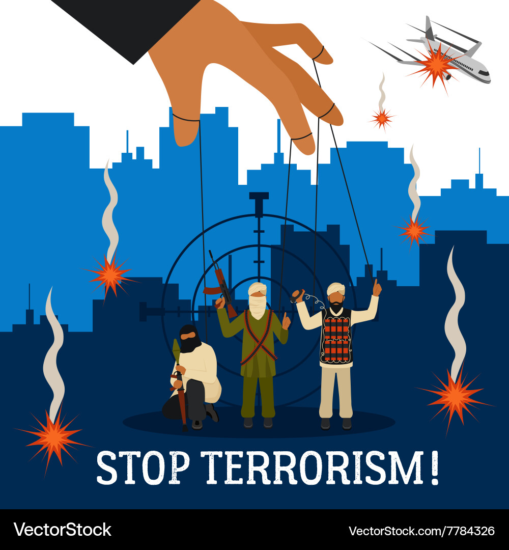 Stop terrorism Royalty Free Vector Image - VectorStock