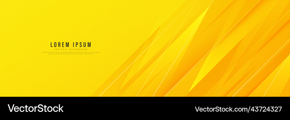 Abstract yellow gradient geometric background Vector Image