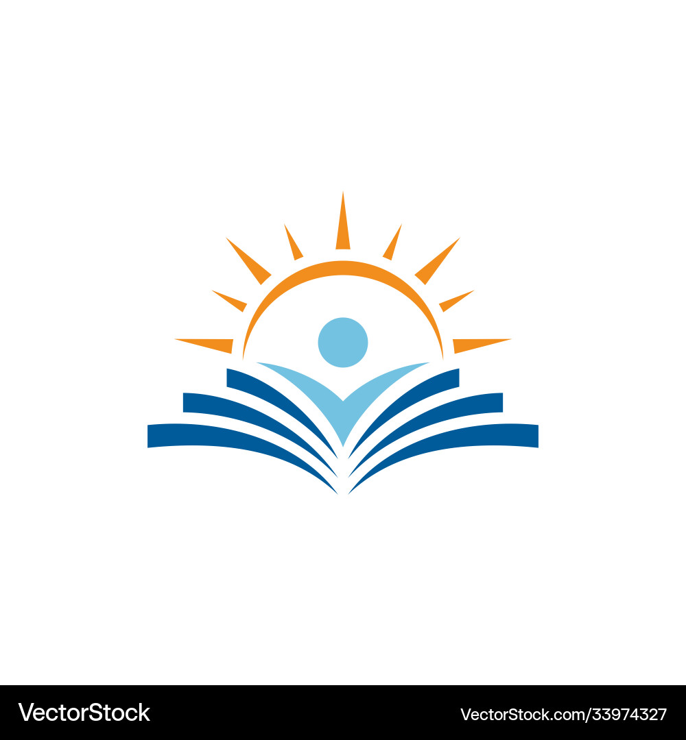 Book educational logo Royalty Free Vector Image