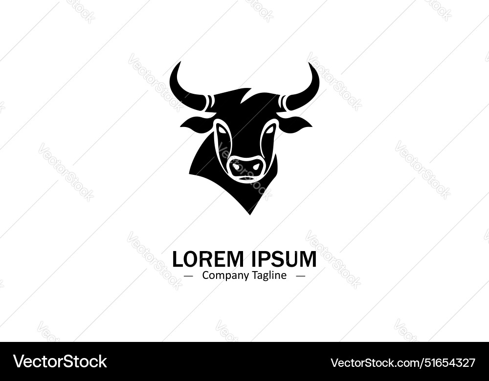 Bull logo icon Royalty Free Vector Image - VectorStock