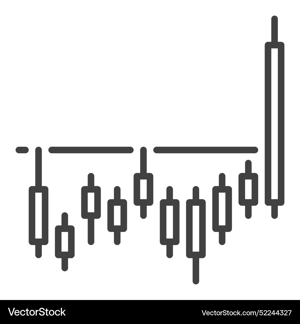Crypto candlestick chart price movements icon Vector Image