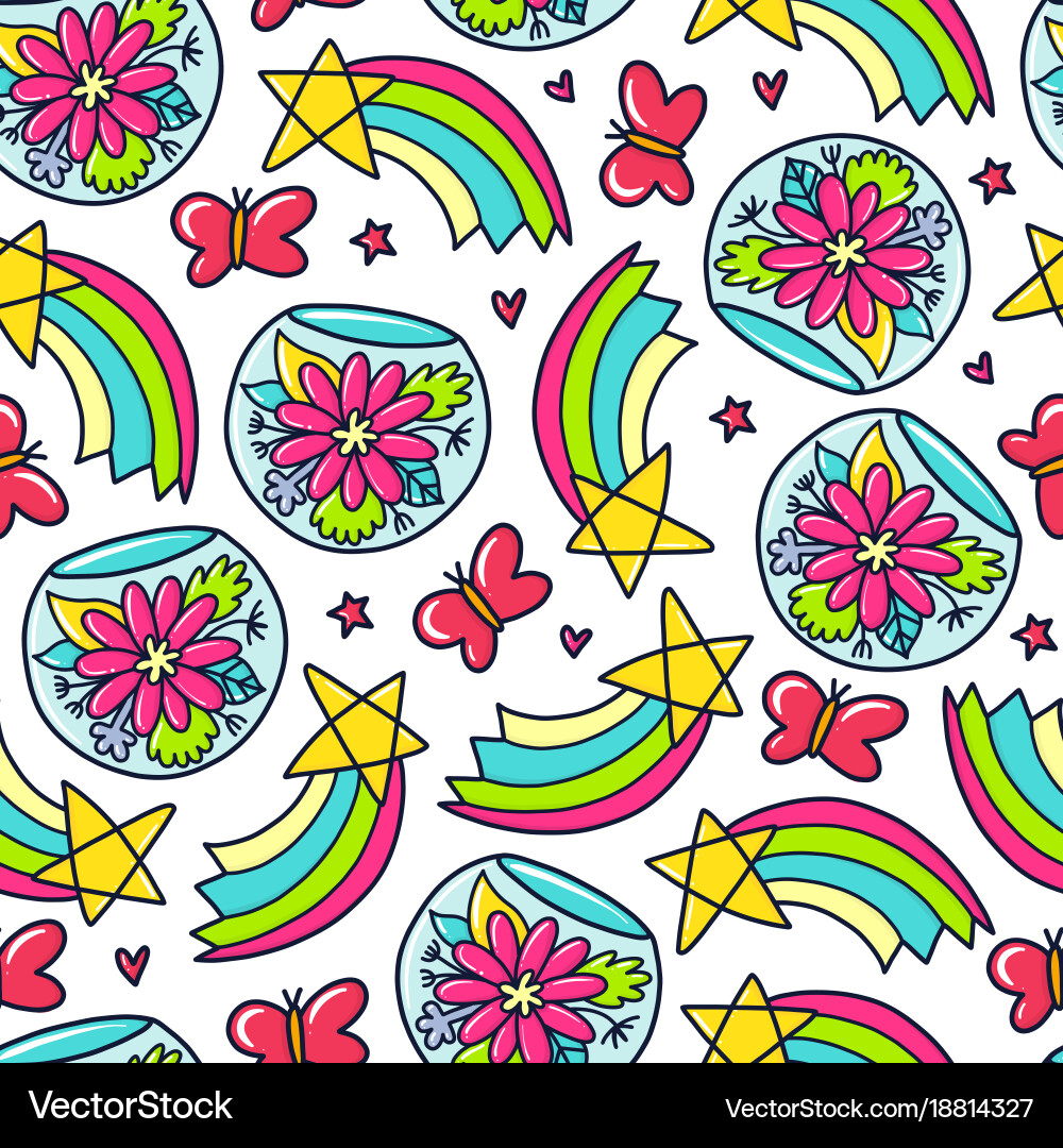 Doodles pattern Royalty Free Vector Image - VectorStock