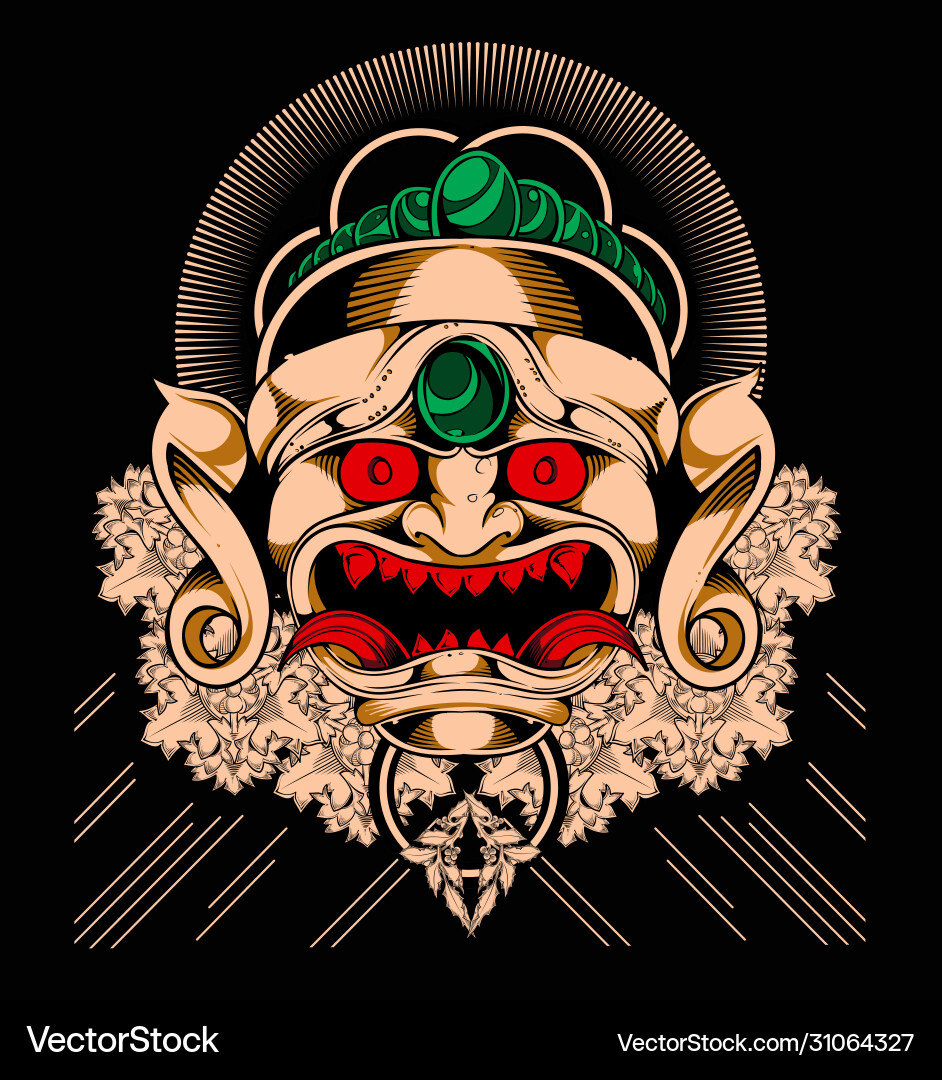 Evil mask Royalty Free Vector Image - VectorStock