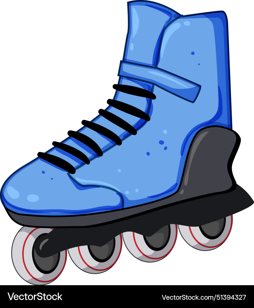 Fast inline skates cartoon Royalty Free Vector Image
