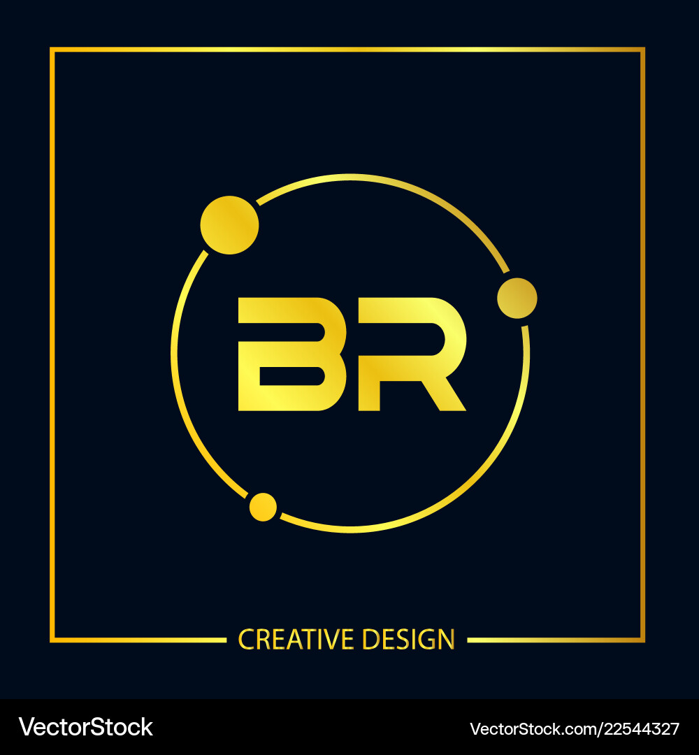 Initial letter br logo template design Royalty Free Vector