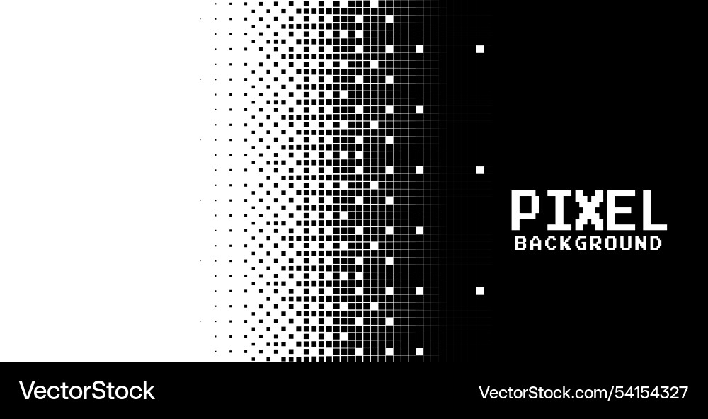 Modern abstract pixels background in black Vector Image
