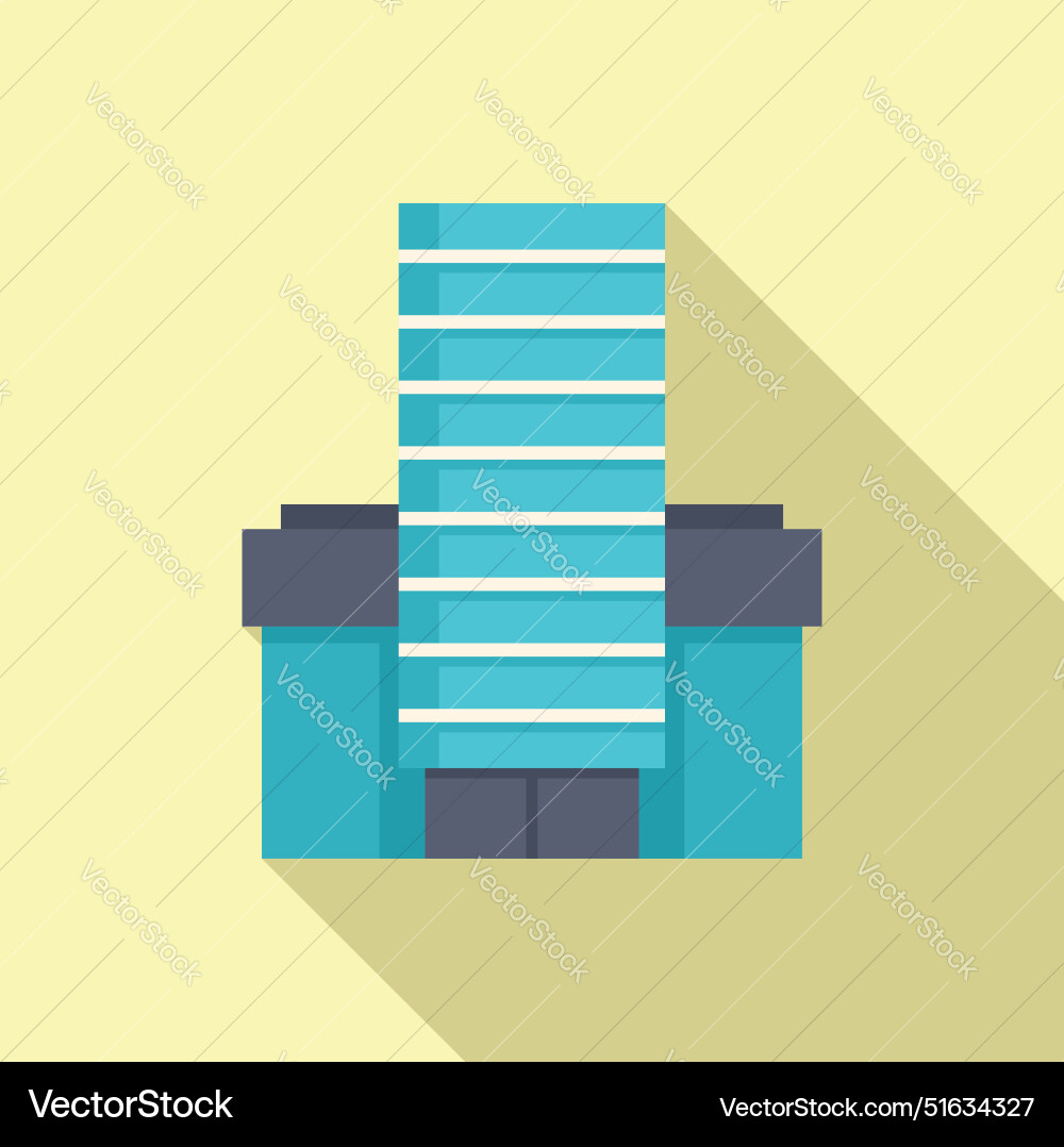 Modern glass skyscraper building soaring high Vector Image