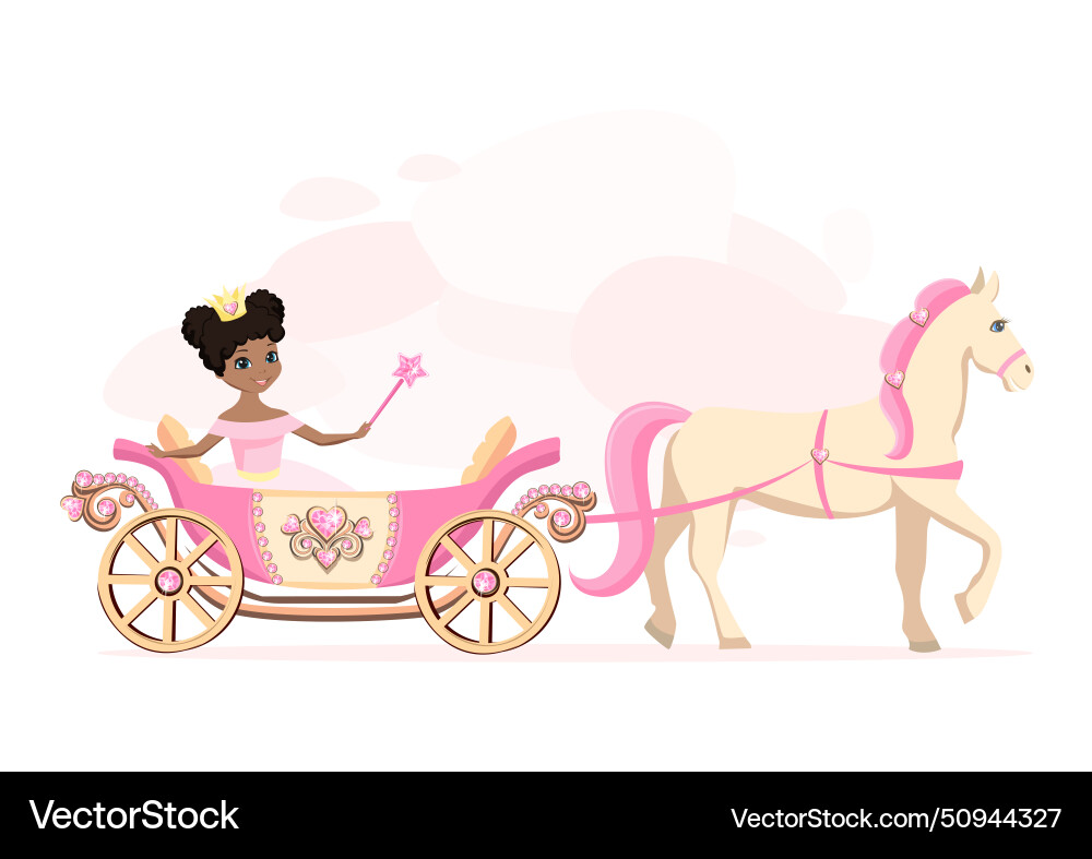 Princess carriage Royalty Free Vector Image - VectorStock
