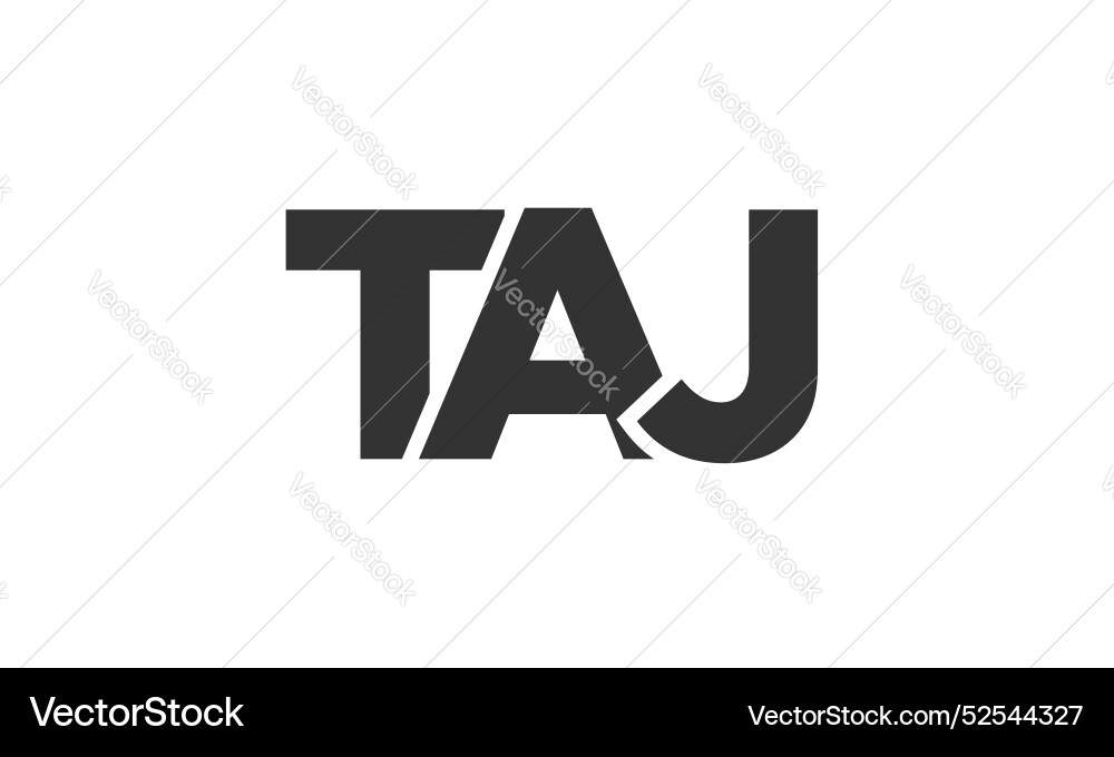 Taj logo design template with strong and modern Vector Image