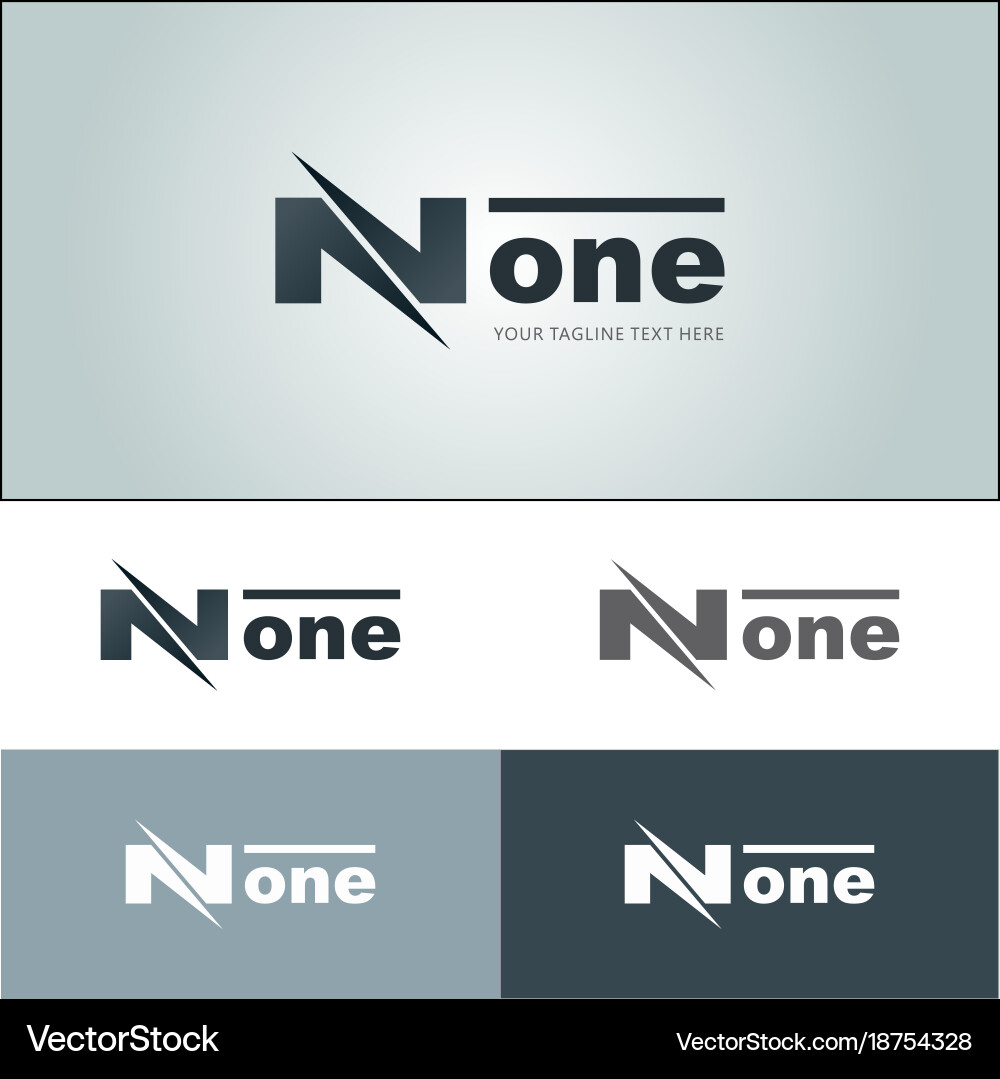 Flashy none logo Royalty Free Vector Image - VectorStock