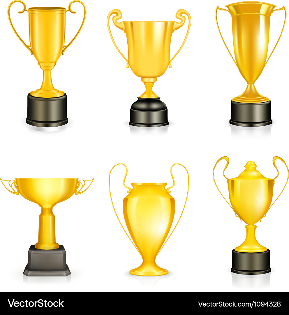 Gold trophy Royalty Free Vector Image - VectorStock