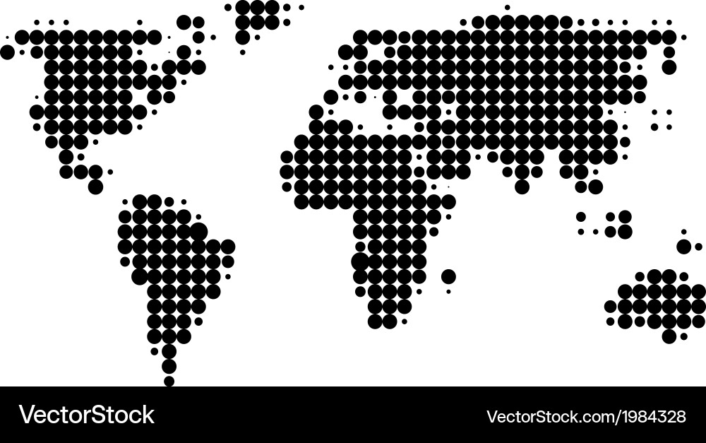 Halftone map Royalty Free Vector Image - VectorStock
