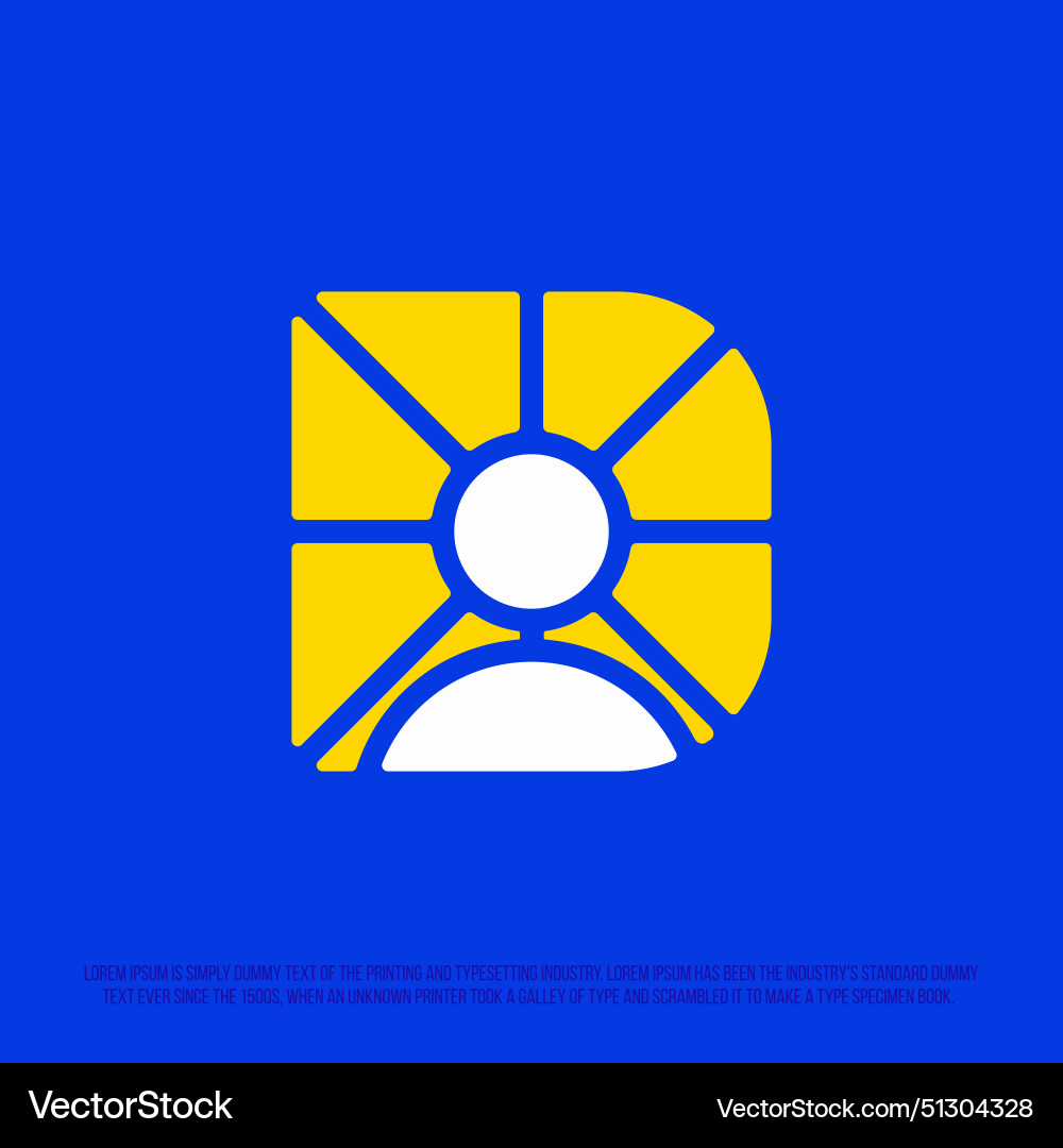 Modern professional logo in the shape Royalty Free Vector