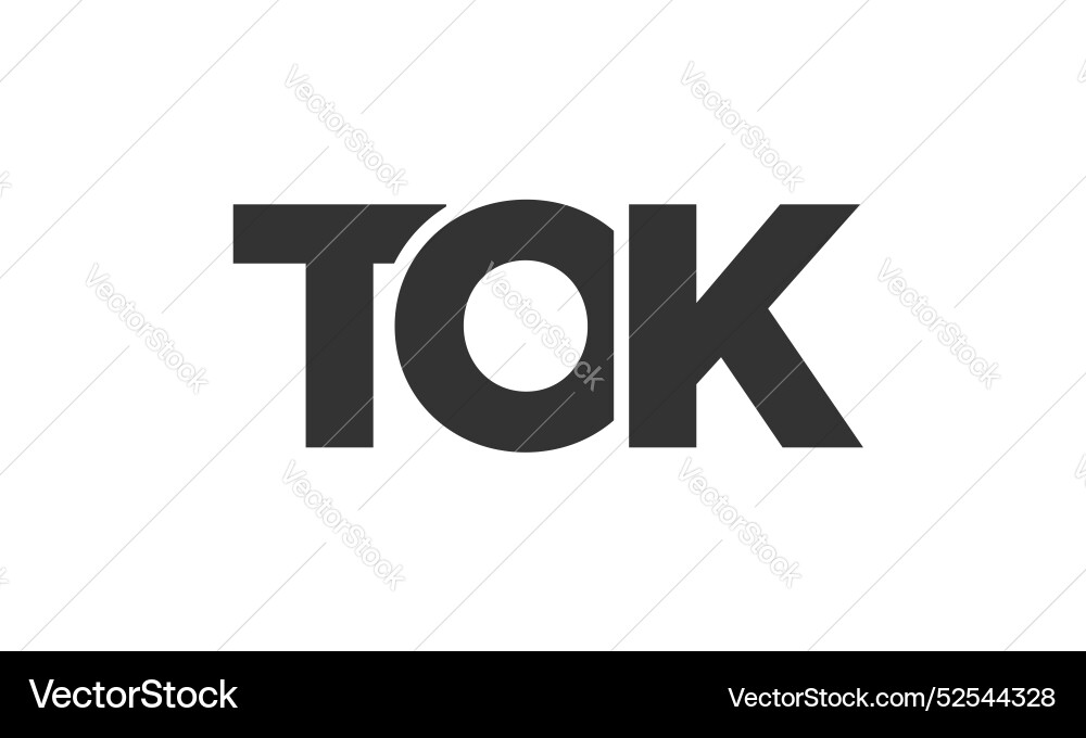 Tok logo design template with strong and modern Vector Image