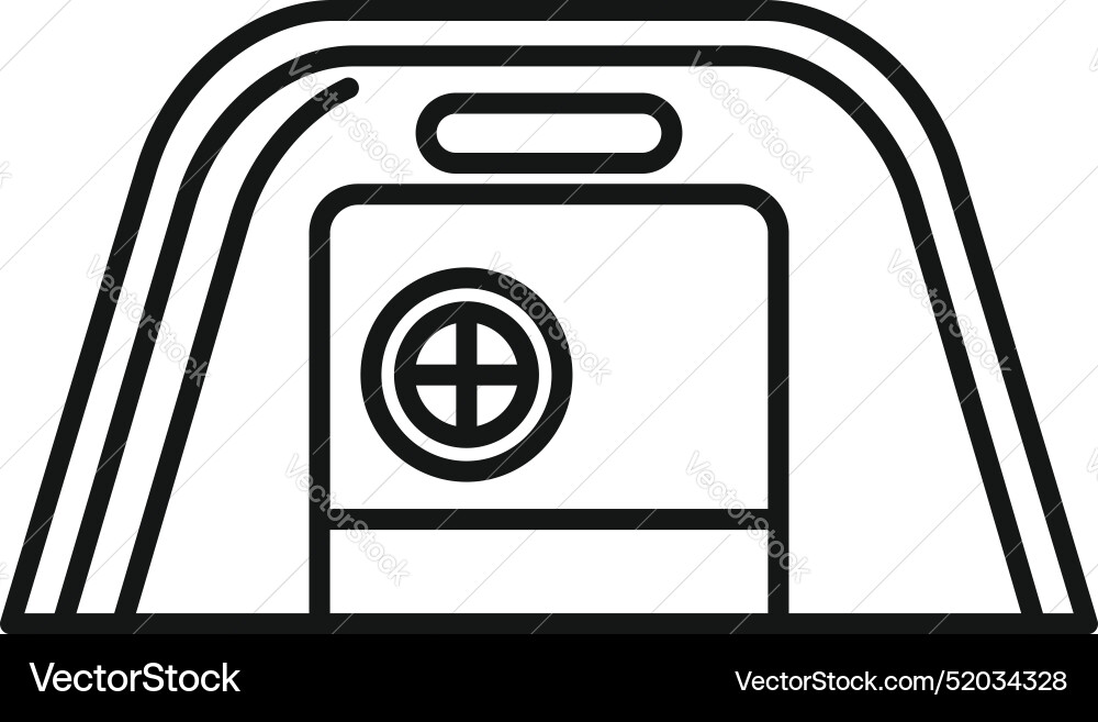 Underground concrete bunker protecting from air Vector Image