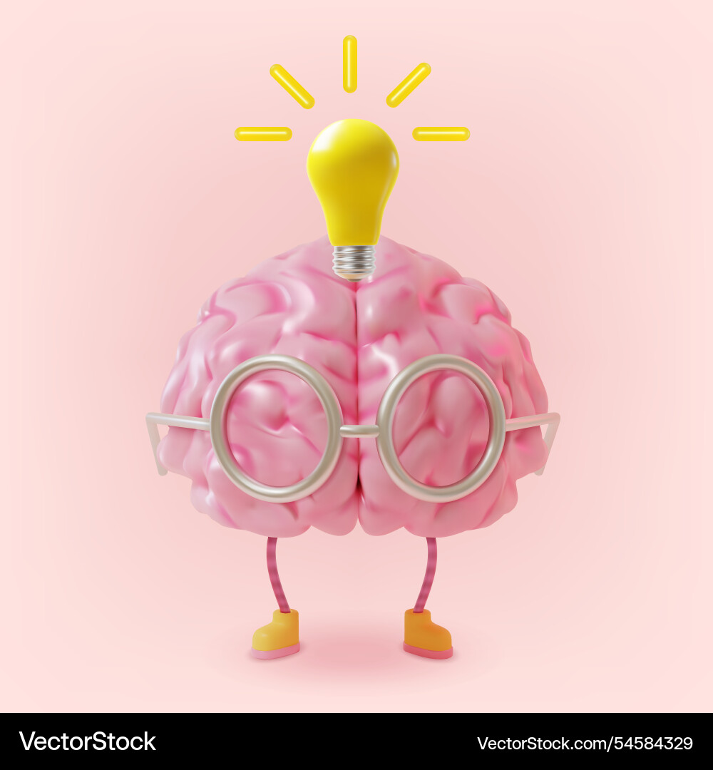 3d brainstorming business concept plasticine Vector Image