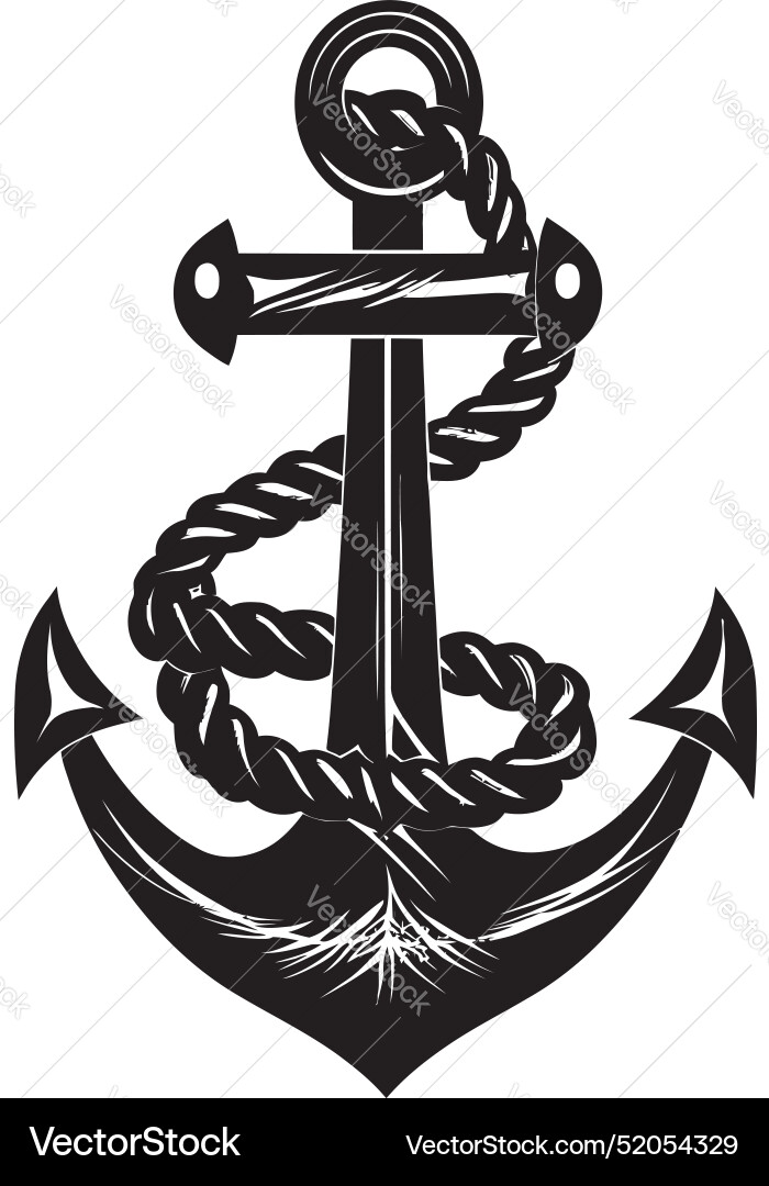 Anchored adventure logo anchor and rope design Vector Image