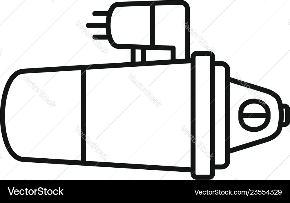 Car starter icon outline style Royalty Free Vector Image