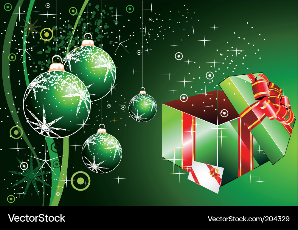 Christmas balls background Royalty Free Vector Image