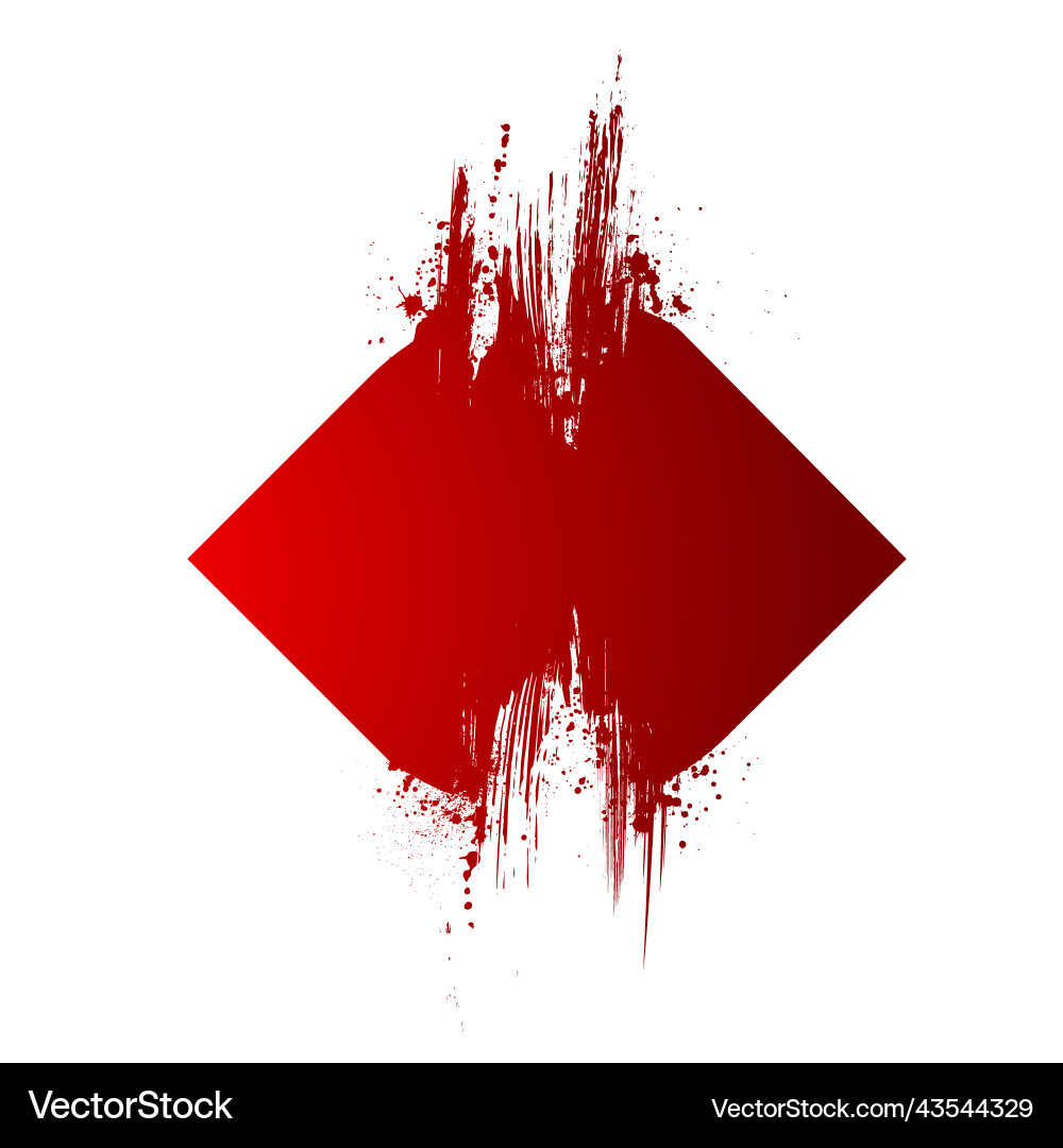 Grunge ink scratched square Royalty Free Vector Image