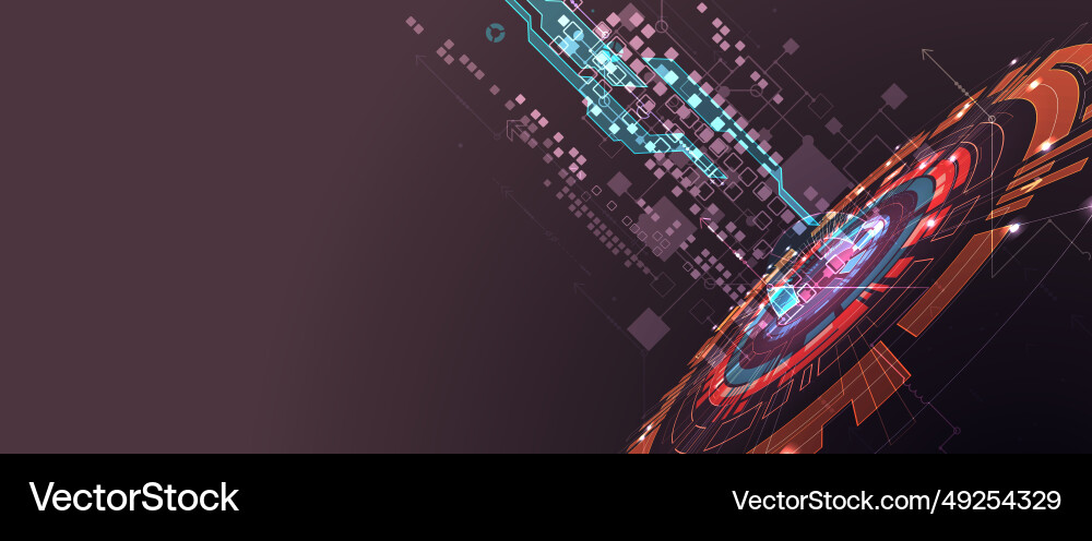 Handmade abstract technology concept circuit Vector Image