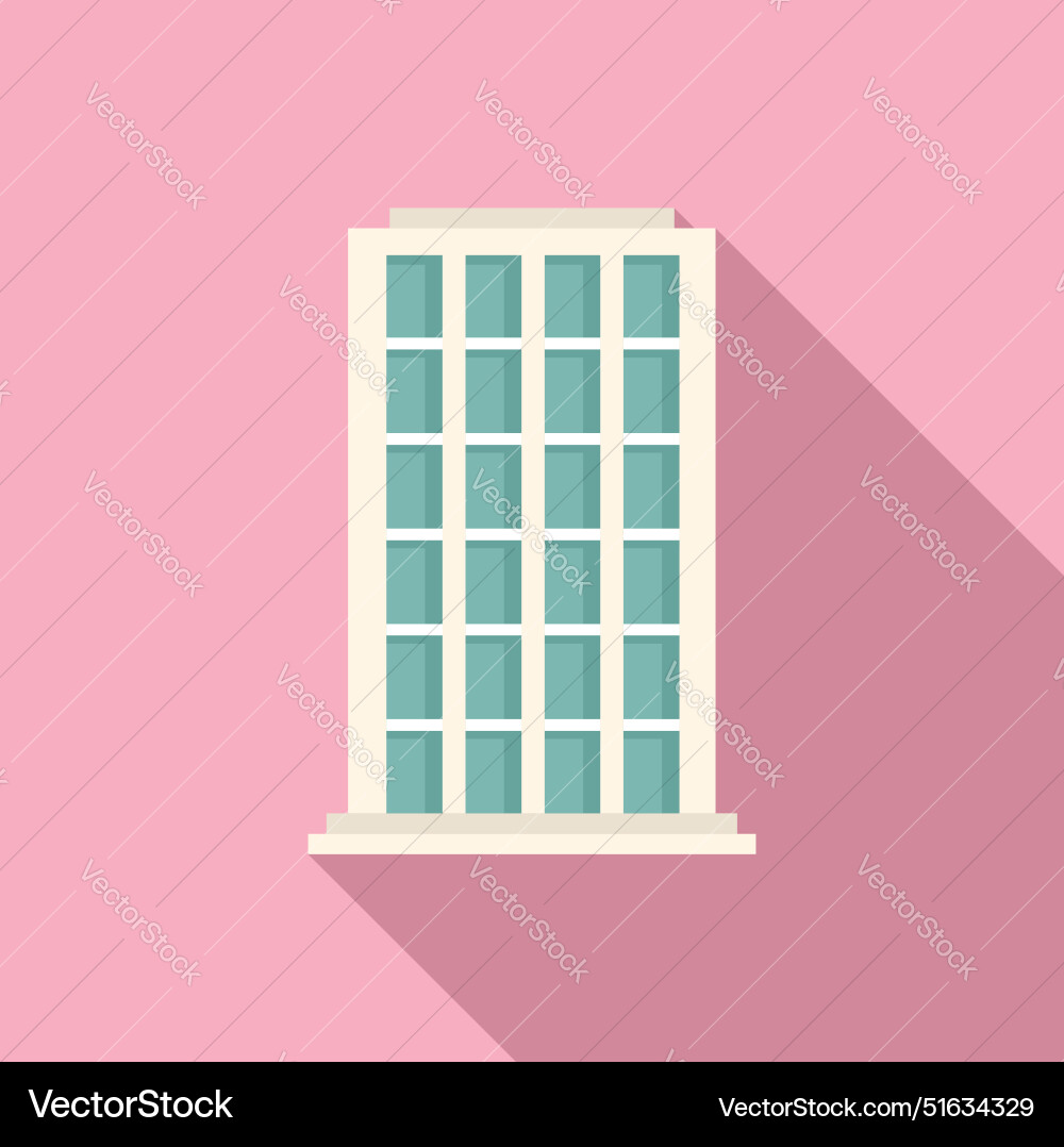 Modern building with glass windows standing tall Vector Image