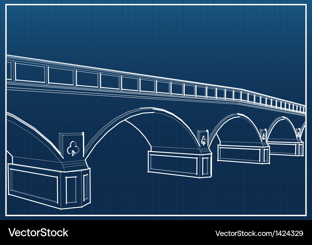 Modern Cable-Stayed Bridge Royalty Free Vector Image