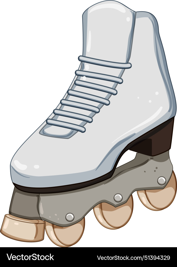 Pair inline skates cartoon Royalty Free Vector Image